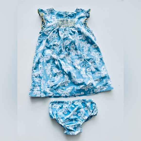 Baby Boden | Dresses | Baby Boden Girls Blue Butterfly Smocked 218 ...